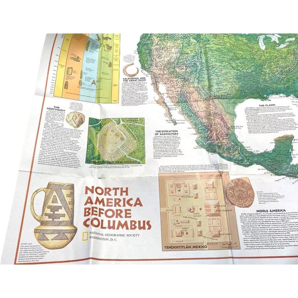 Unbranded | Office | National Geographic Poster Map Two Sided North ...